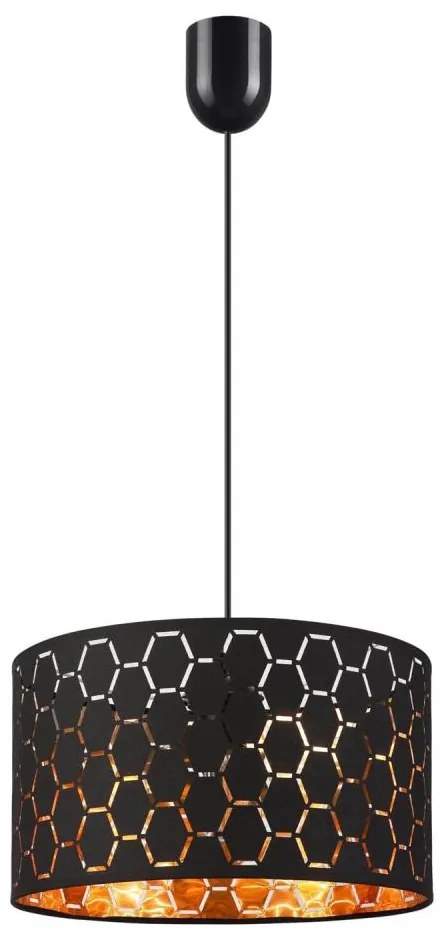 Lustr na lanku ULLE 1xE27/15W/230V černá