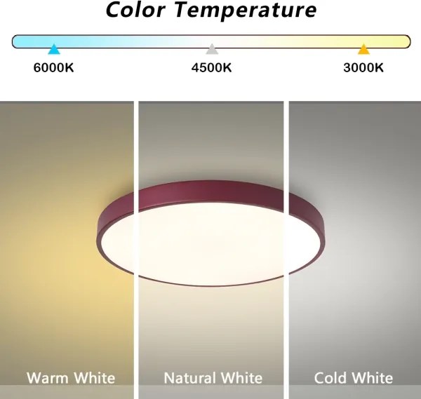 BRILAGI-LED Stm stropní svítidlo POOL LED/36W/230V 3000-6000K 30 cm burgundy+DO