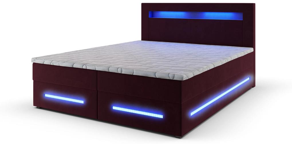 MSL Kontinentální čalouněná postel MANA (140 x 200 cm) Barva látky: MONOLITH 37