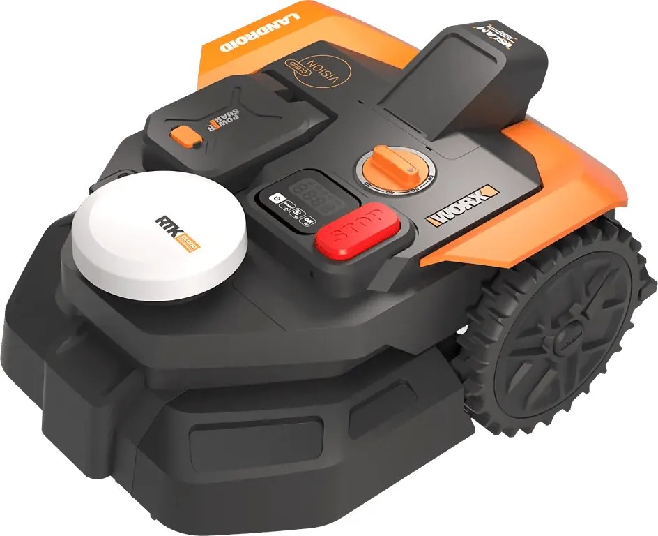 Worx Vision Cloud Robotická sekačka WR303E, 300 m², max. náklon 30 %, výška střihu: 30–60 mm, 67 dB