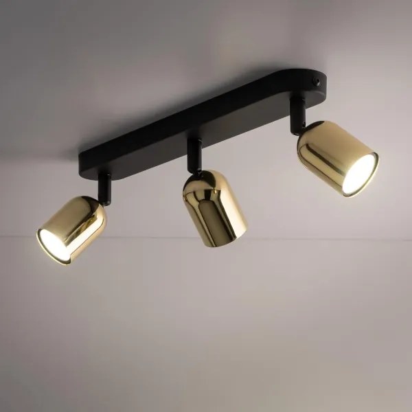 LED Bodové svítidlo TOP 3xGU10/10W/230V černá/zlatá