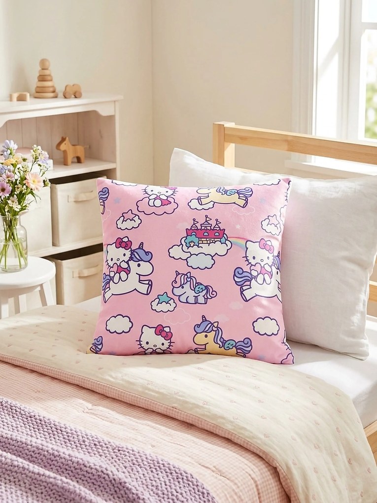Sinsay - Povlak na polštář Hello Kitty - pastelová růžová