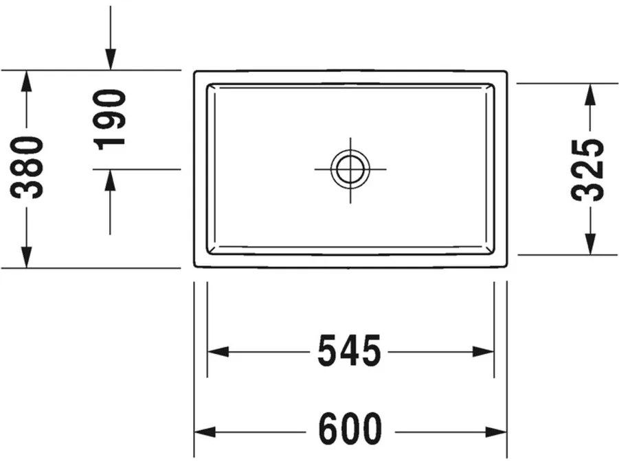 Duravit Vero Air- Umyvadlová mísa, 60x38 cm, bílá 2351600000