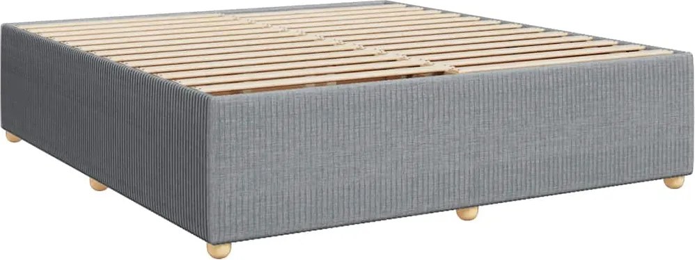 Box spring postel s matrací světle šedá 180 x 200 cm textil 3285588