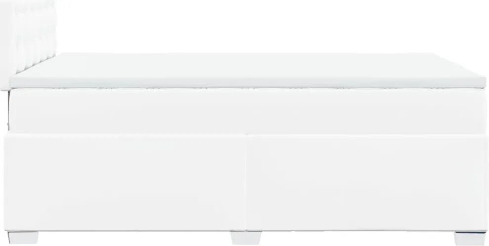 Box spring postel s matrací bílá 120x200 cm umělá kůže 3286117