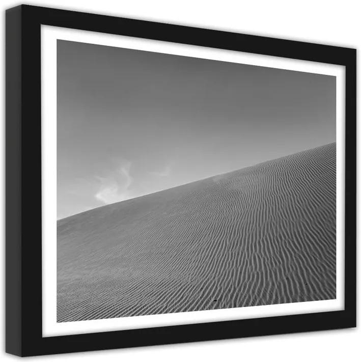 CARO Obraz v rámu - Desert Dune 90x60 cm Černá