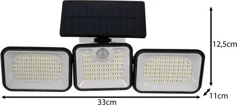 LED Solární lampa – s pohybovým a soumrakovým senzorem