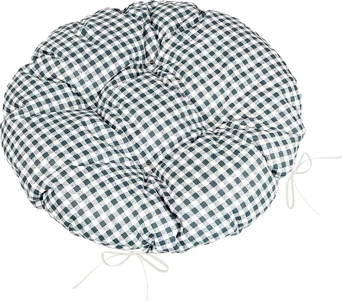 Bellatex Sedák BERTA kulatý prošívaný Šedá,Bílá 40 cm, (průměr)