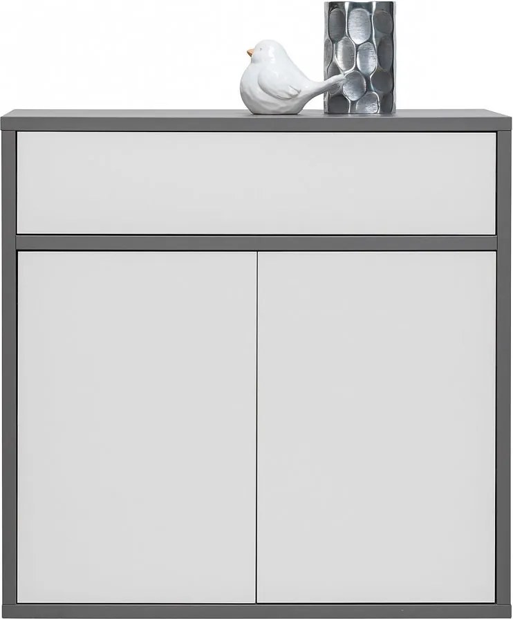 Moderní komoda Monita 1, LTD, šedá / béžová, 90x90x50 cm