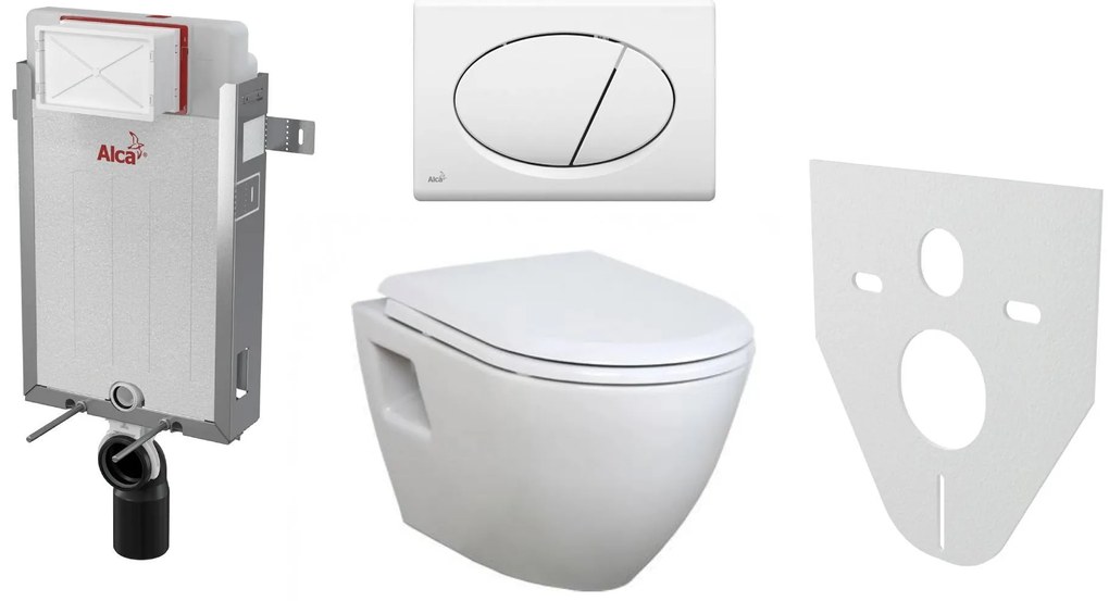 Alcaplast AM115/1000 Renovmodul komplet k zazdění se závěsným WC Creavit TERRA TP325 + bidet 2v1