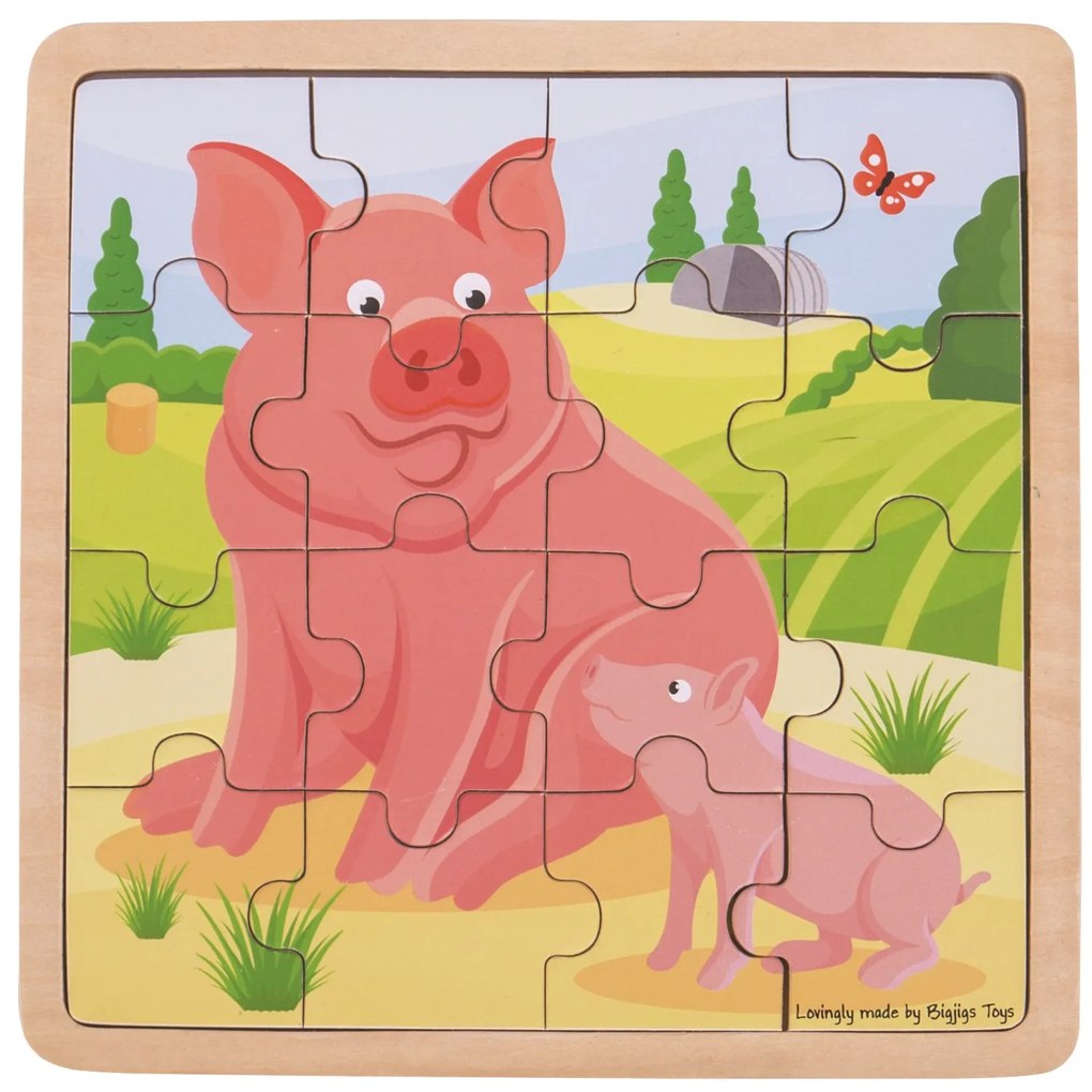 Bigjigs Toys puzzle - Prasátko se selátkem