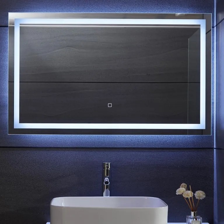 Aquamarin Koupelnové zrcadlo s LED osvětlením, 100 x 60 cm 80778