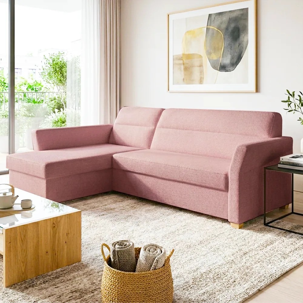 Sedací sestava LIVIA | malá sedací souprava + křeslo | 157x228 + 88 cm | rozkládací s úložným prostorem | VÝBĚR TKANIN