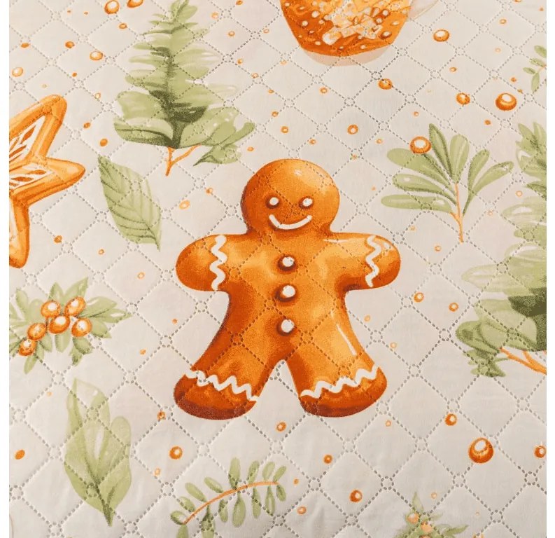 Přehoz na postel WINTER GINGERMAN, bílý Rozměr: 220 x 240 cm