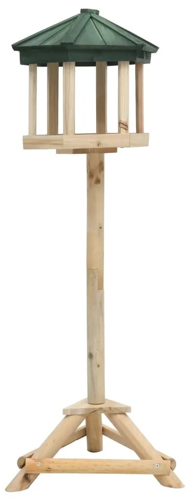 314817 vidaXL Stojanové krmítko pro ptáky masivní jedle 33 x 106 cm