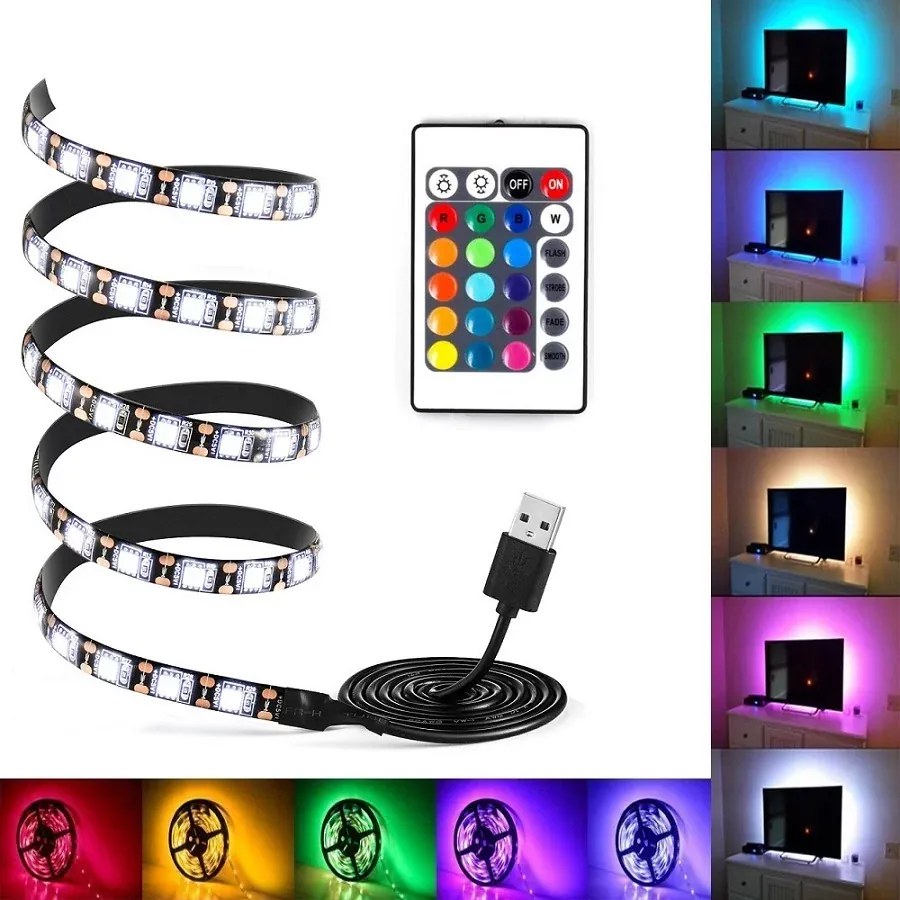 Zaparkorun LED RGB pásek za televizi - 3 m