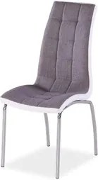 Jídelní židle H-104 šedá látka/bílé boky