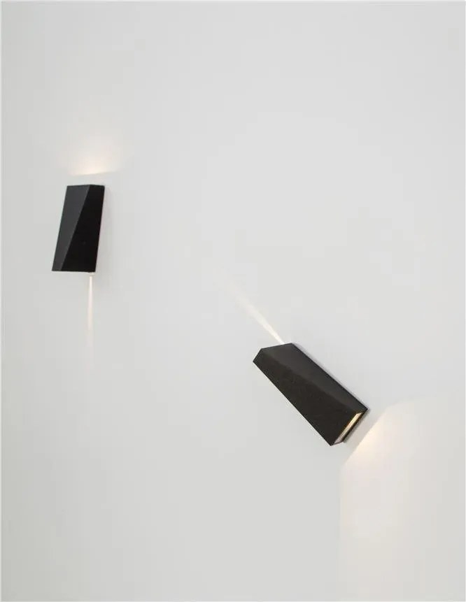 NV 9104835 Venkovní nástěnné svítidlo VEIRO antracitový hliník a čiré sklo LED 6W 3000K 200-240V IP65 světlo nahoru a dolů 40st. - NOVA LUCE