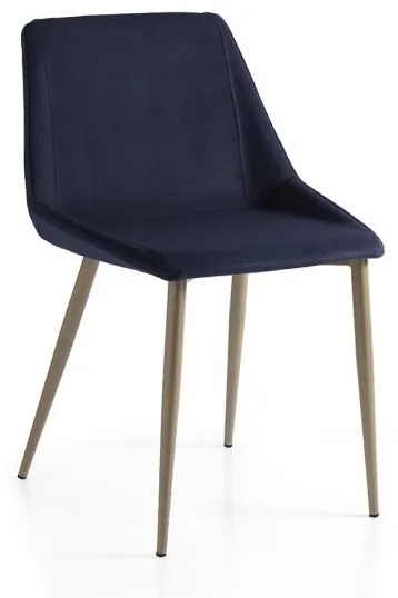 Max Home Jídelní židle Marlena vzorník tkaniny: crystal 01, nohy: kovové kónické perlové zlaté RAL 1036
