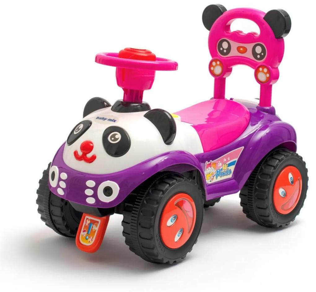 Dětské odrážedlo se zvukem Baby Mix Panda růžové