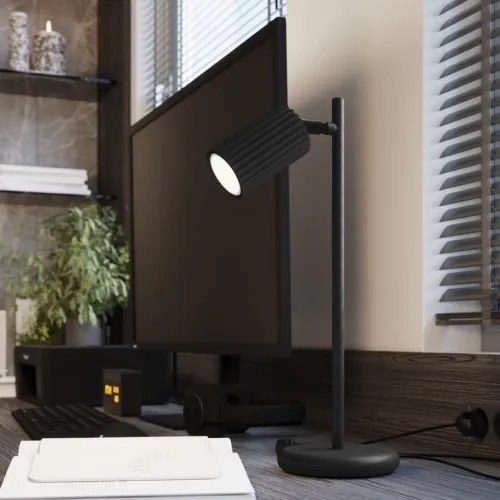 Stolní lampa SOLLUX KARBON černá GU10 1x10W bez žárovky SL.1586