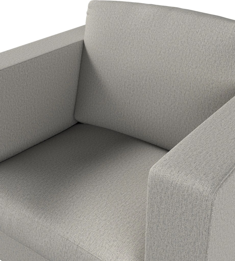 Potah na křesko IKEA Karlanda, krátký barva šedá látka pletený vzor