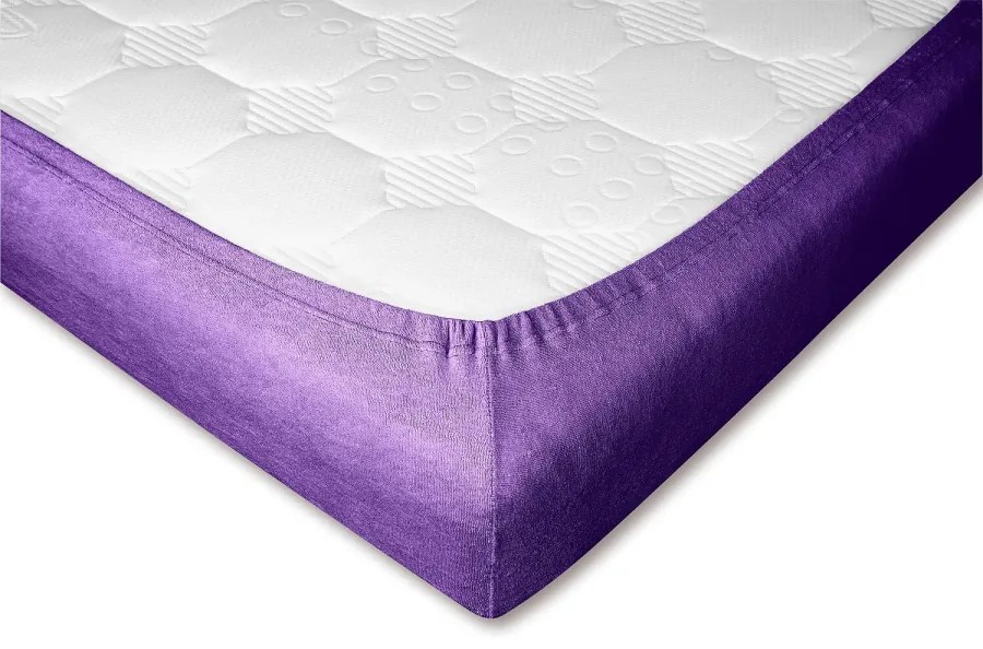 DADKA Froté prostěradlo purpur Rozměr 80x220x20