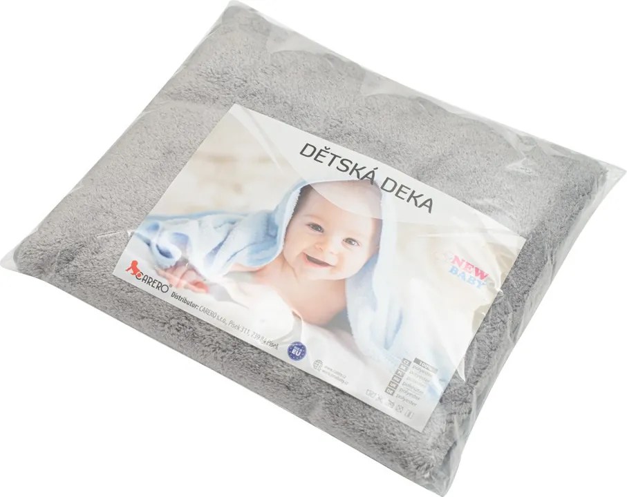 Dětská deka New Baby 90x80 šedá