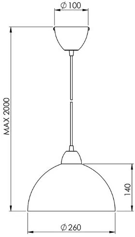 Fabas luce Fabas Nice 2908, závěsné svítidlo, 1x60W, kov, bílé stínítko o průměru 26cm