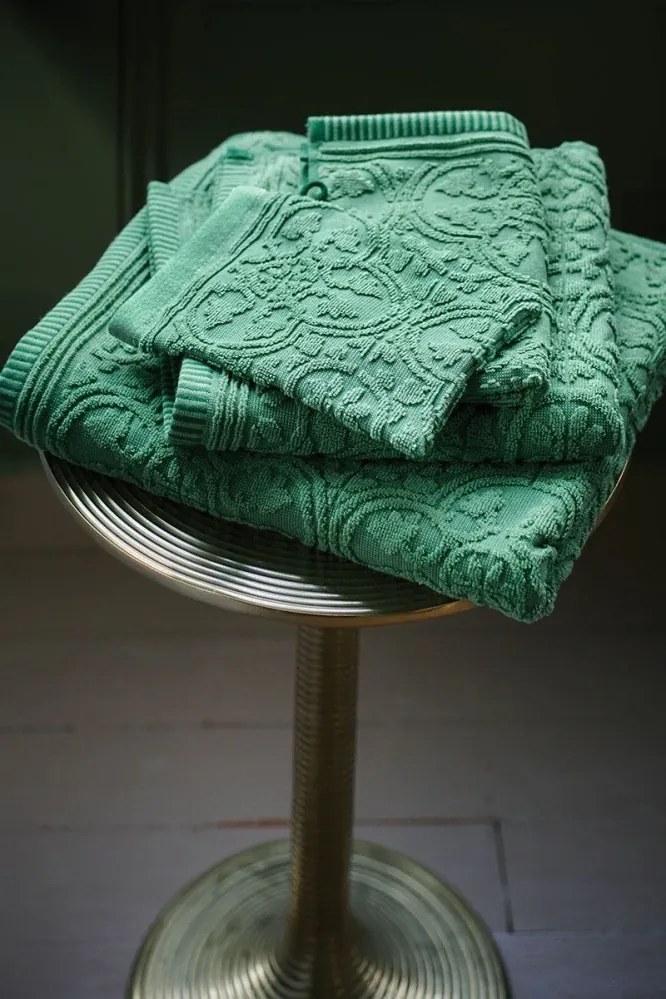 Pip Studio ručníky z bavlněného froté Tile de Pip, zelené (Luxusní ručníky z bavlněného froté v designu Tile de Pip v zelené barvě )