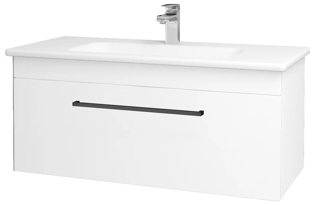 Dřevojas Koupelnová skříň ASTON SZZ 100 Varianta: N01 Bílá lesk / Úchytka T01 / D09 Arlington