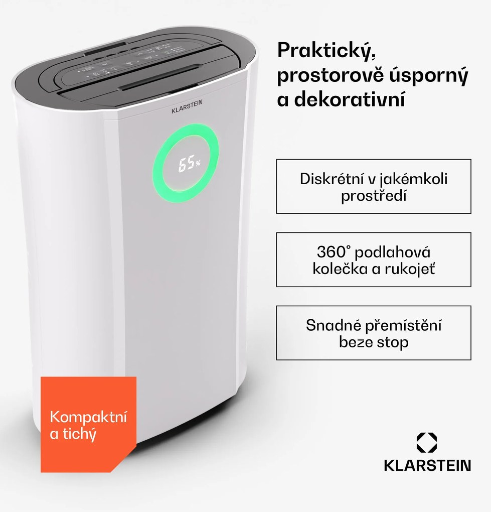 Klarstein DryFy Pro Connect 20 Smart, odvlhčovač, WiFi, komprese, 20 l/d, 35-50 m²