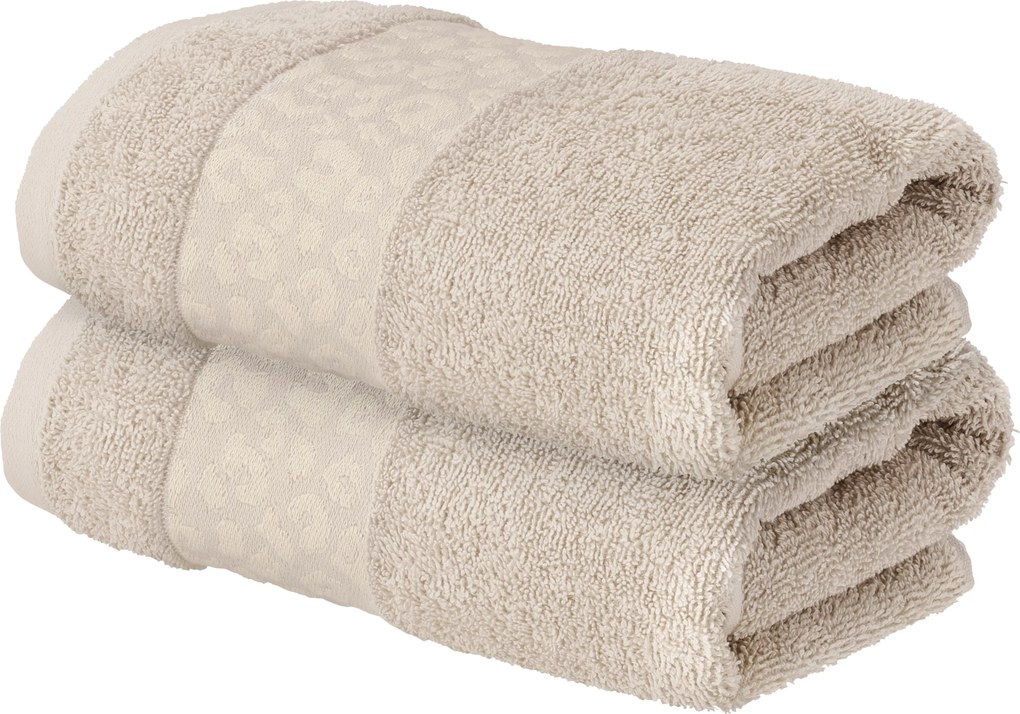 Livarno® Froté ručník, 50 x 100 cm, 2 kusy (světle hnědá)