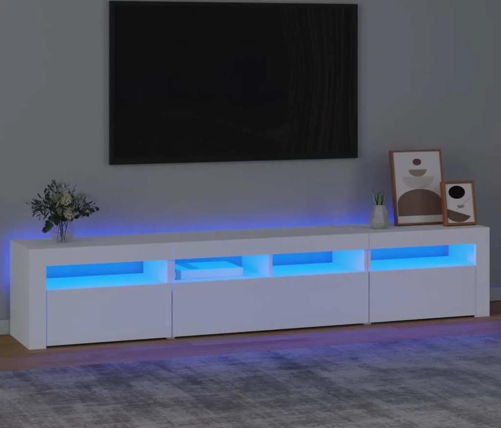 vidaXL TV skříňka s LED osvětlením 210 x 35 x 40 cm [3152735] Barva: Bílá
