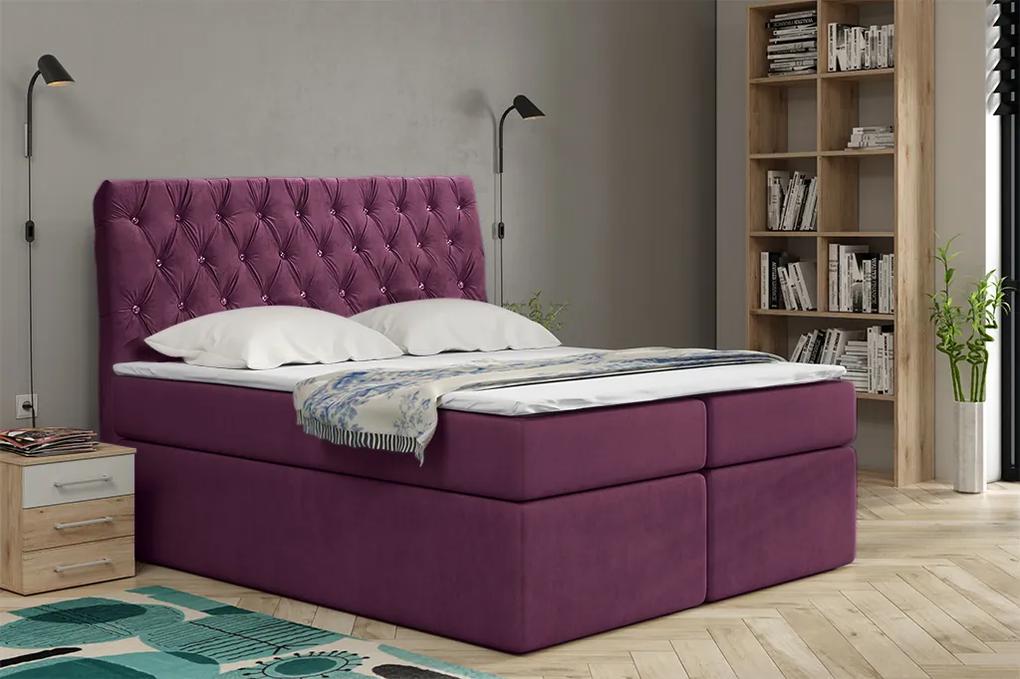 Eka Kontinentální čalouněná postel Luxurious - Cassablanca (120x200 cm) Barva látky Trinity: (2302) Krémová