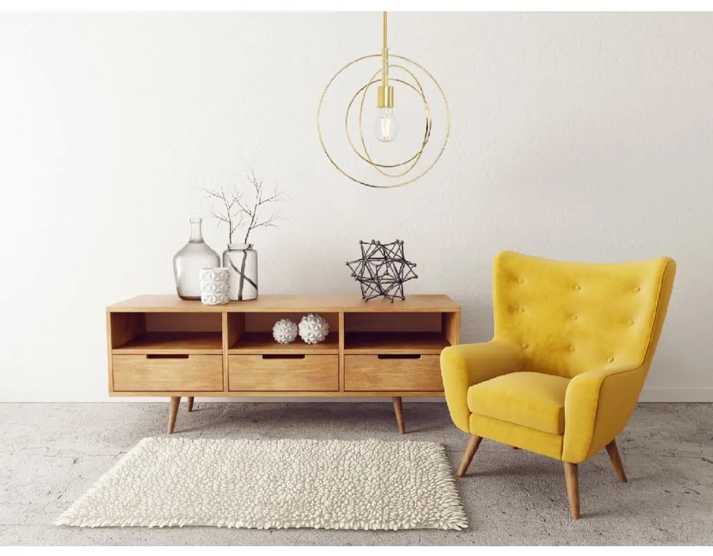 Toolight - závěsná lampa E27 APP286-1CP, zlatá, OSW-08404