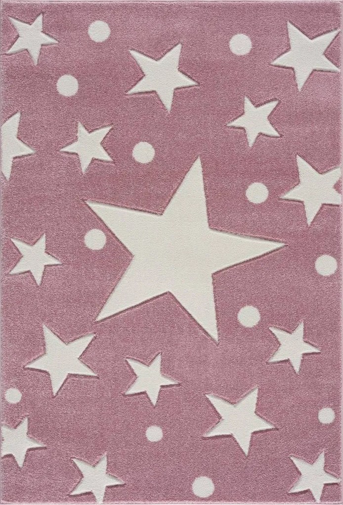 Koberec LIVONE Stars 30536-0 100x160 cm růžová