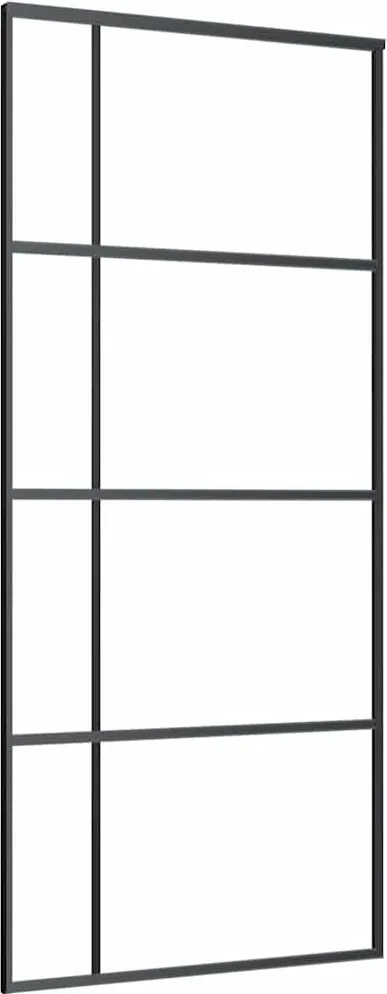 Posuvné dveře se sadou kování černé 90x205 cm ESG Glass 3375810
