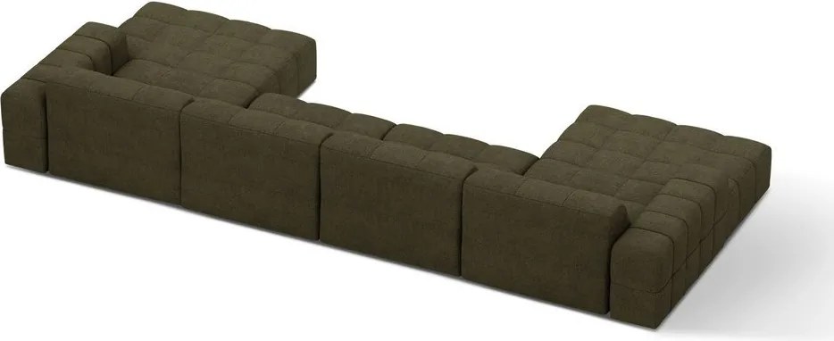 Khaki žinylková rohová pohovka (do "U") Chicago – Cosmopolitan Design