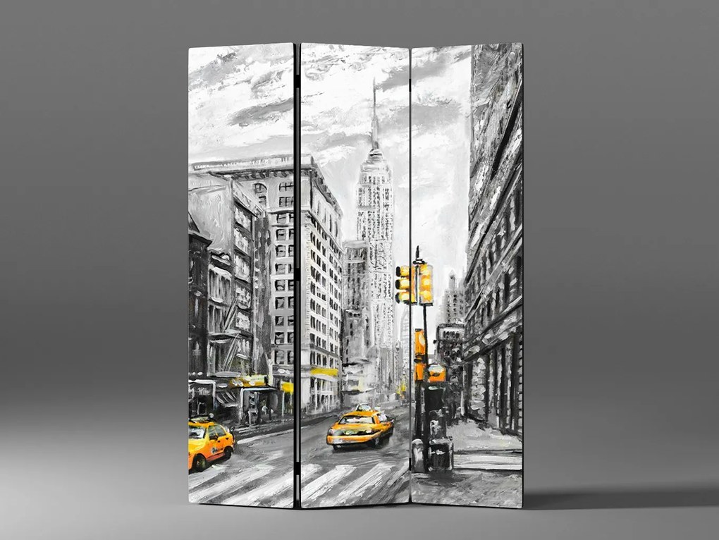 Paraván new york žluté taxi Rozměr: 135 x 180 cm