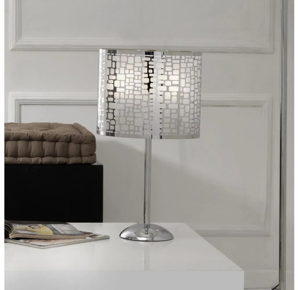 ONLI - Stolní lampa BRUCE 1xE27/15W/230V 52 cm matný chrom