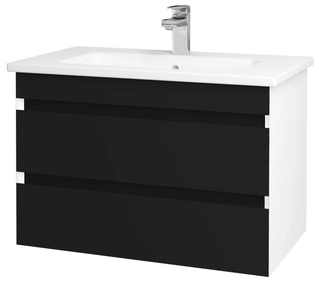 Dřevojas Koupelnová skříň MAJESTY SZZ2 80 Varianta: M01 Bílá mat / M01 Bílá mat