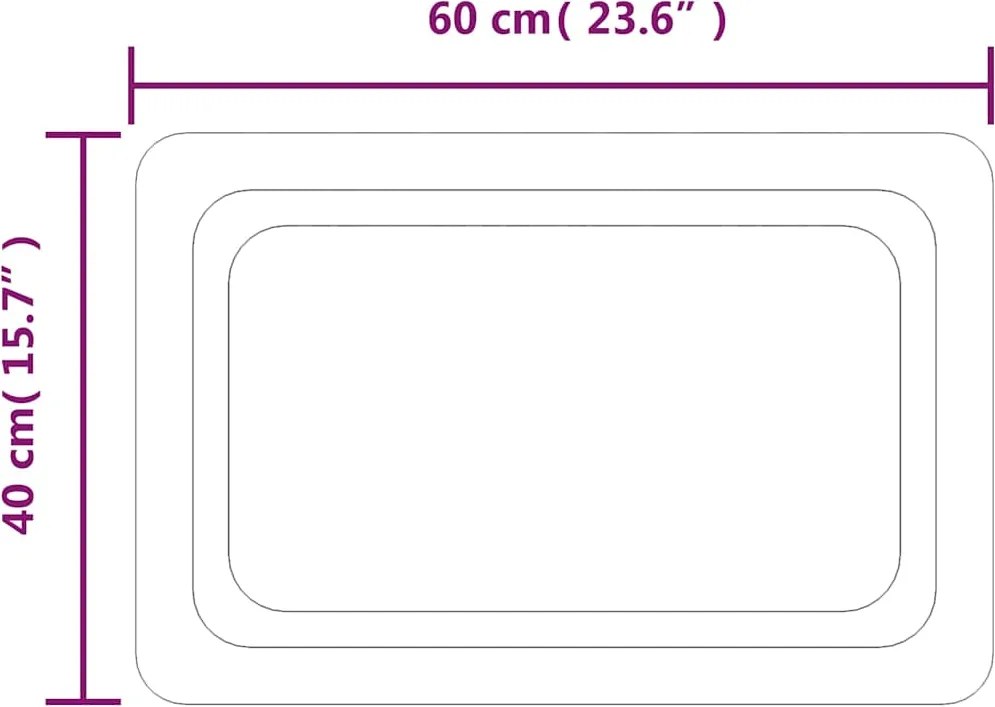 Koupelnové zrcadlo s LED osvětlením 60x40 cm 151782