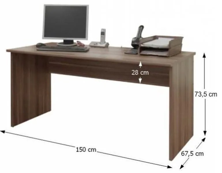 Kancelářský stůl, švestka, JOHAN 01