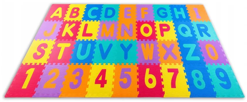 Bestent Pěnové puzzle - naučný koberec 120 x 270 X 1,1 cm Ricokids 36ks