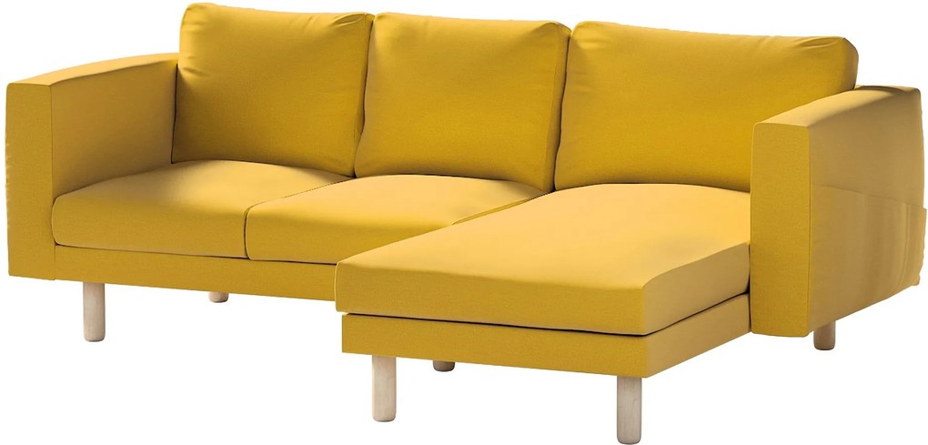 Potah na pohovku IKEA Norsborg 3-místná se šezlongem barva žlutá látka sametová