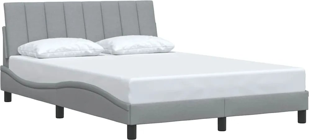 Rám postele bez matrace Hanko světle šedá 120 x 200 cm textil 3310377