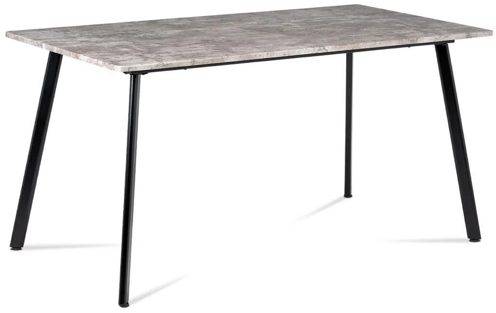Autronic Jídelní stůl v barvě černé a beton MDT-2100 BET
