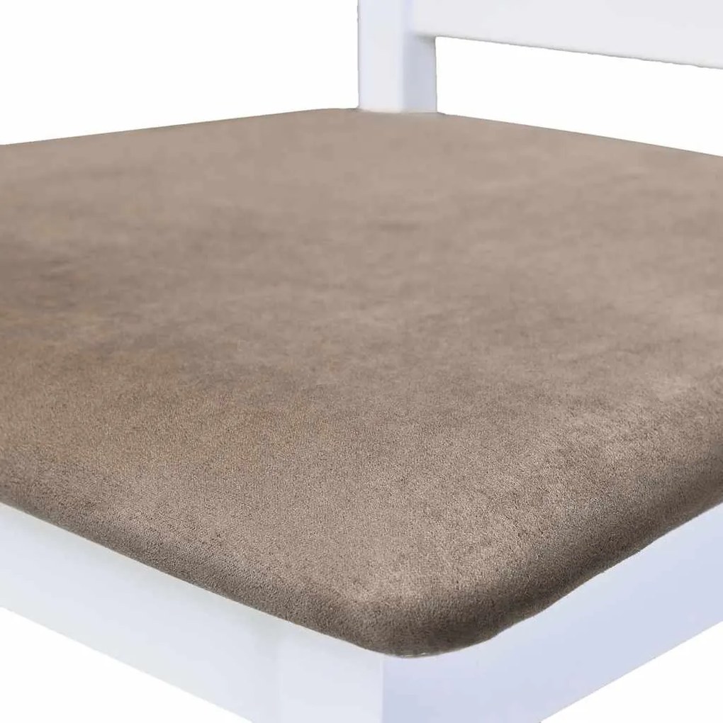 Barové židle 2 ks bílé textil 241702