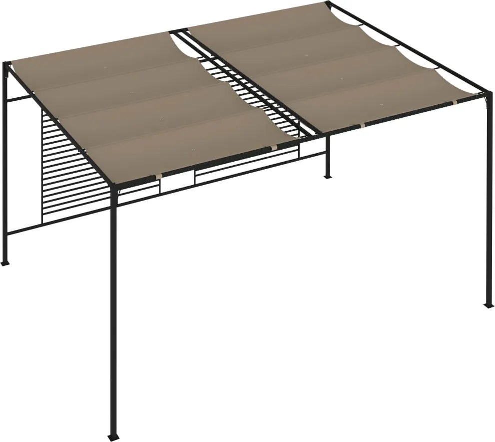 Altán se zatahovací střechou 3 x 4 x 2,3 m taupe 180 g/m² 313624